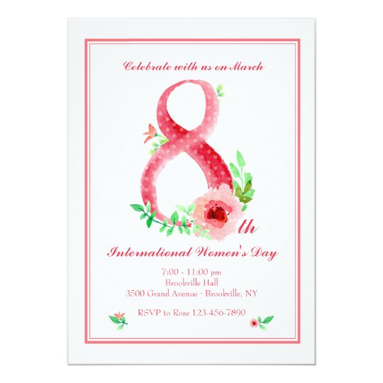 March 8th Women's Day Invitation | Zazzle.com
