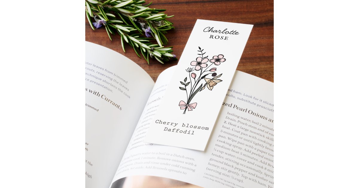 March Birth Month Flower Personalized Bookmarks | Zazzle