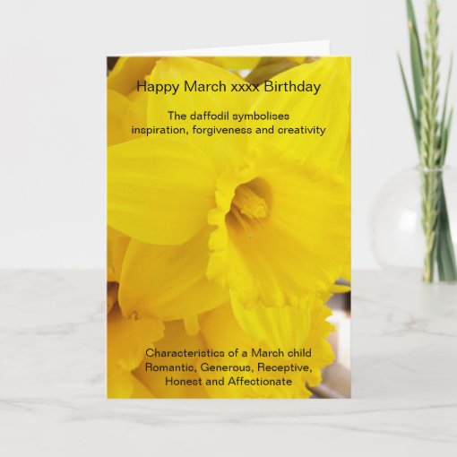 March Birthday Card | Zazzle
