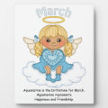 March Birthstone Angel Blonde Plaque | Zazzle