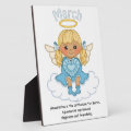 March Birthstone Angel Blonde Plaque | Zazzle