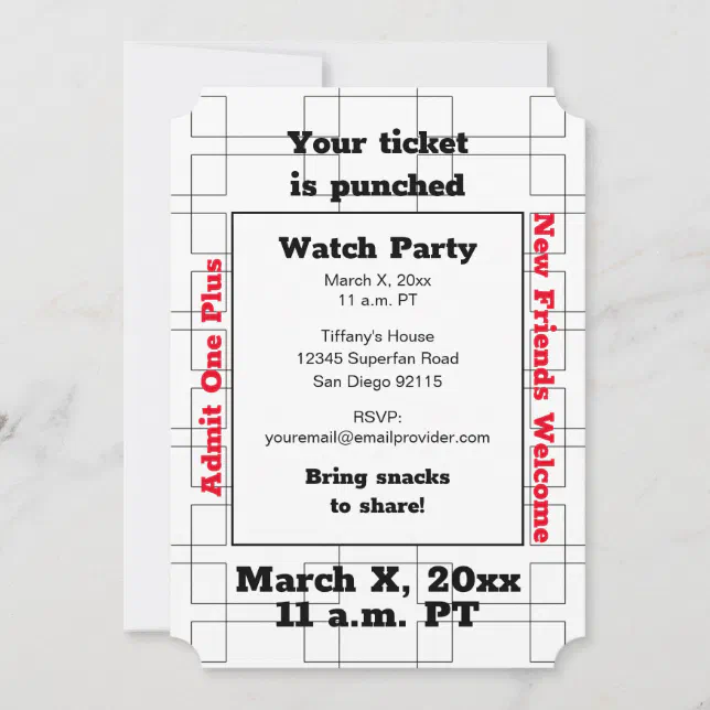 March Bracket Basketball Watch Party Invitation | Zazzle