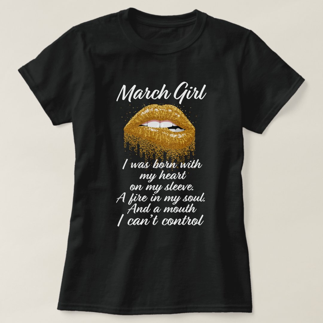 March Girls womens Birthday shirt Zodiac tee | Zazzle