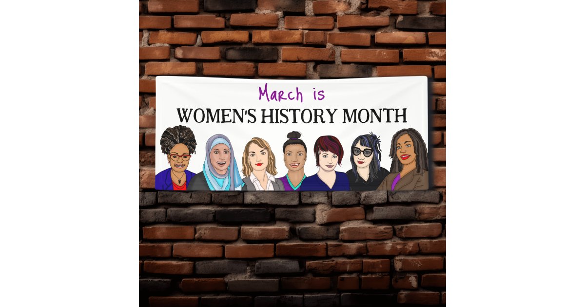 March is Women's History Month Banner | Zazzle