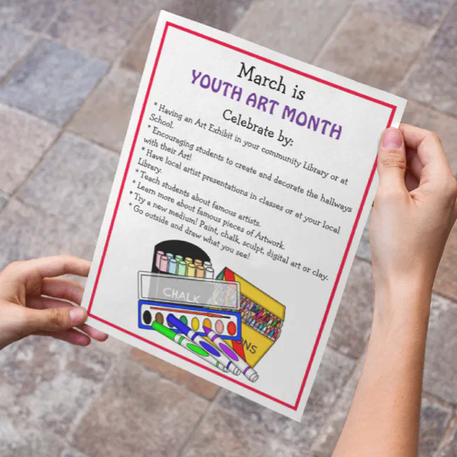 March is Youth Art Month | Educational Poster Flyer | Zazzle