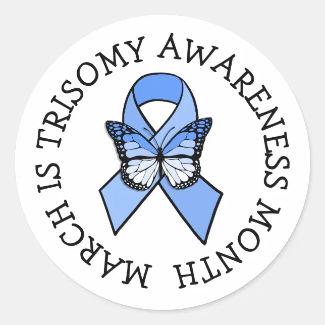 March it Trisomy Awareness Month Classic Round Sticker | Zazzle