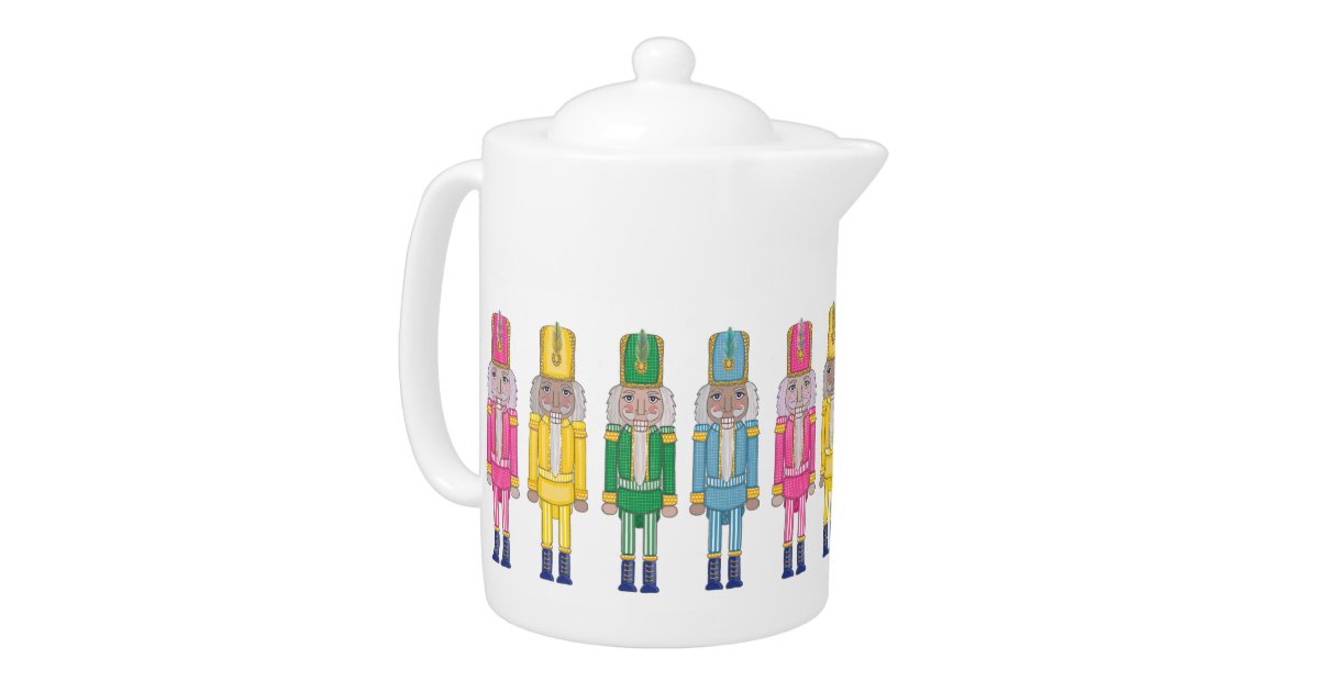 March of the Nutcracker Soldiers Christmas Teapot | Zazzle
