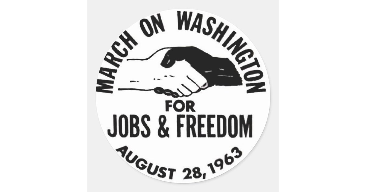 March on Washington 1963 Classic Round Sticker | Zazzle
