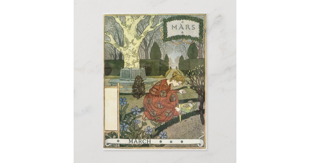 March Postcard | Zazzle
