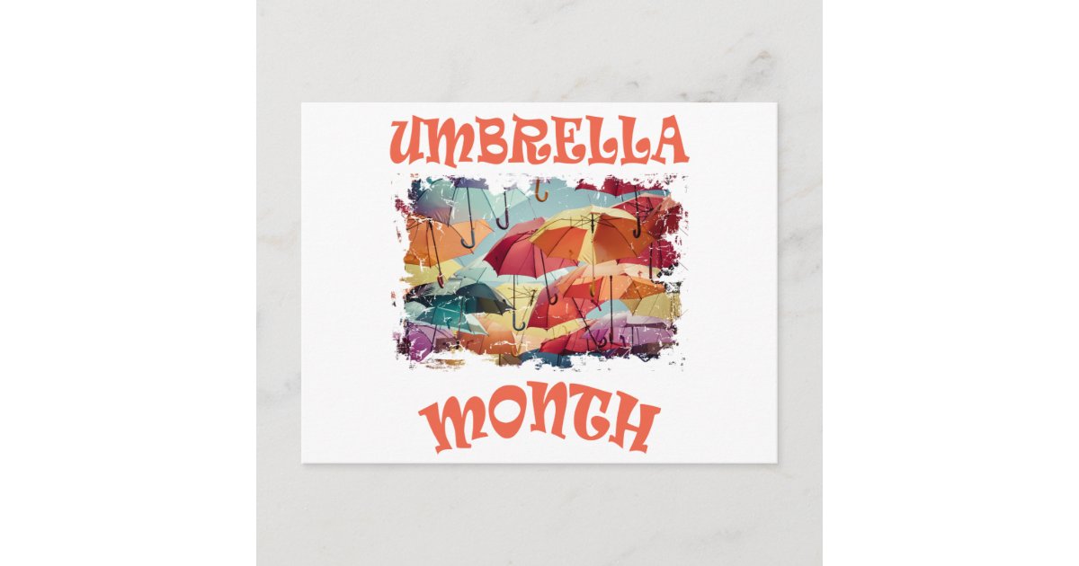 March - Umbrella Month - Appreciation Day Postcard | Zazzle