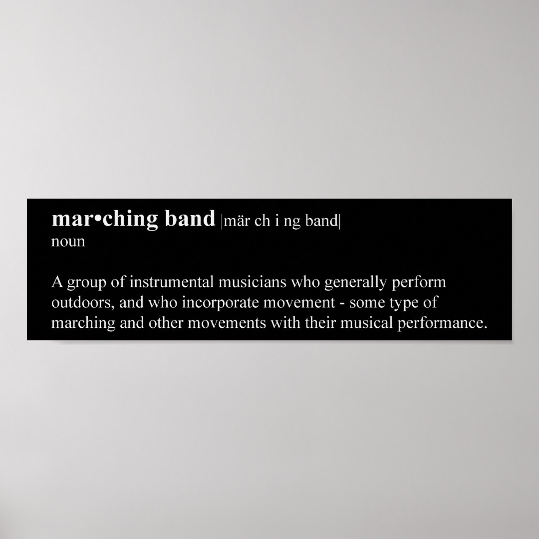 Marching Band Definition Poster | Zazzle