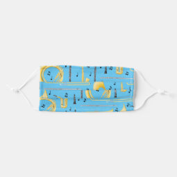 Marching Band Instruments Music Teacher Adult Cloth Face Mask | Zazzle