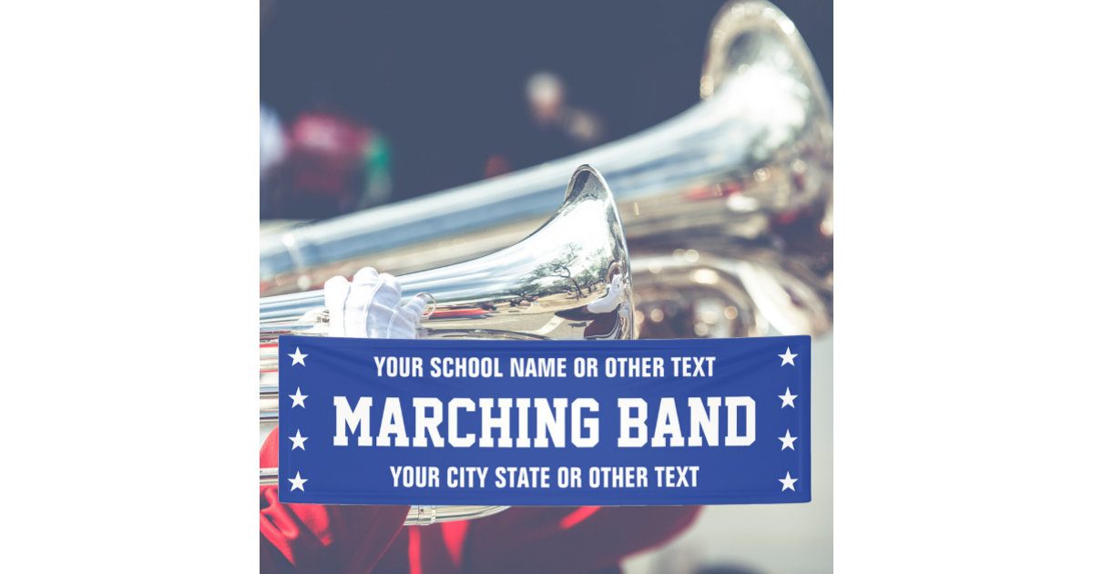 Marching Band Parade - any color/words Banner | Zazzle