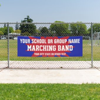 Marching Band Parade Banner with red starburst | Zazzle