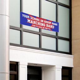 Marching Band Parade Banner with red starburst | Zazzle