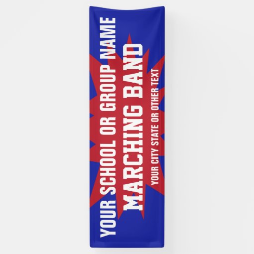 Marching Band Parade Banner with red starburst | Zazzle