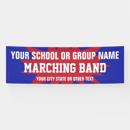 Marching Band Parade Banner with red starburst | Zazzle.com