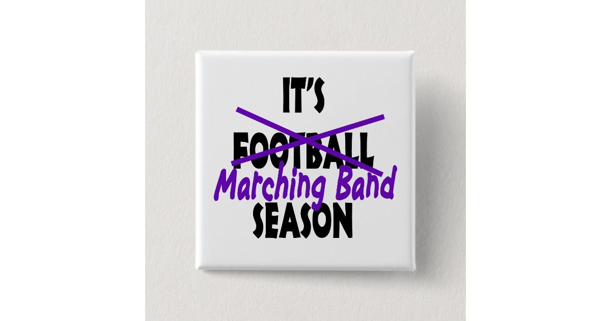 Marching Band Season/ Purple Pinback Button | Zazzle