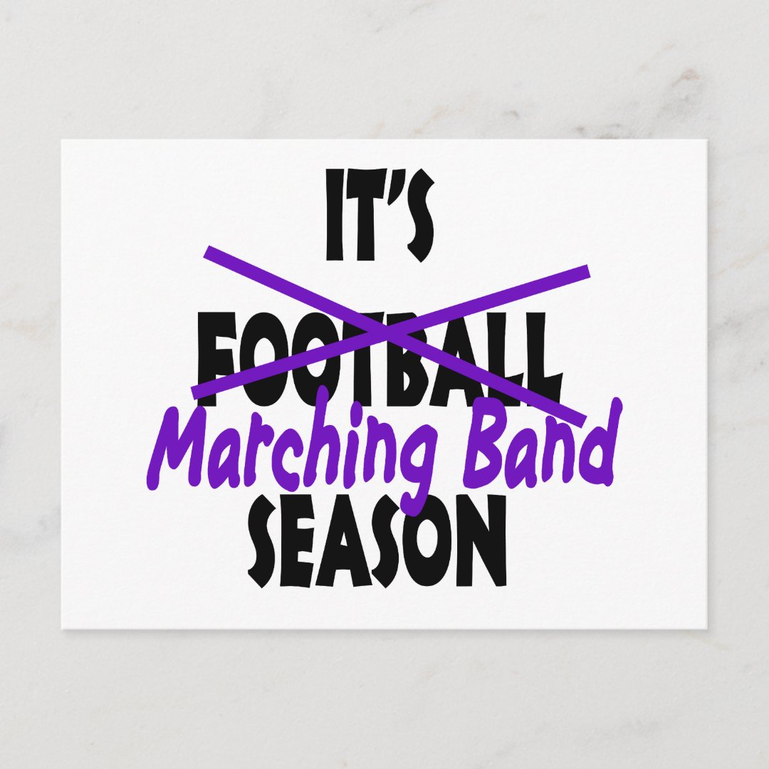 Marching Band Season/ Purple Postcard | Zazzle