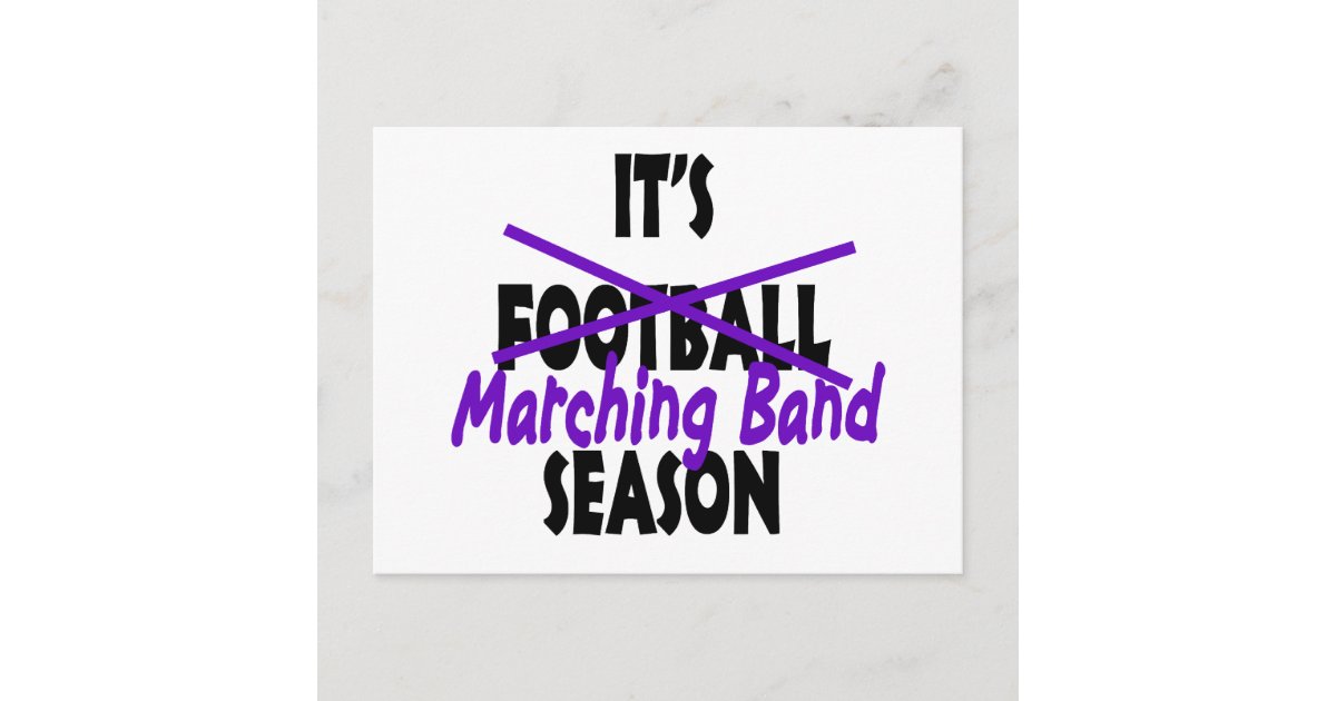 Marching Band Season/ Purple Postcard | Zazzle