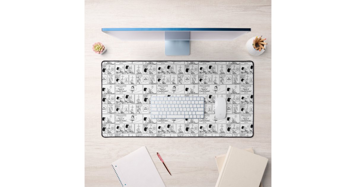 Marcie & Peppermint Patty In The Classroom Desk Mat | Zazzle
