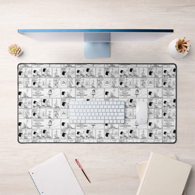 Marcie & Peppermint Patty In The Classroom Desk Mat | Zazzle