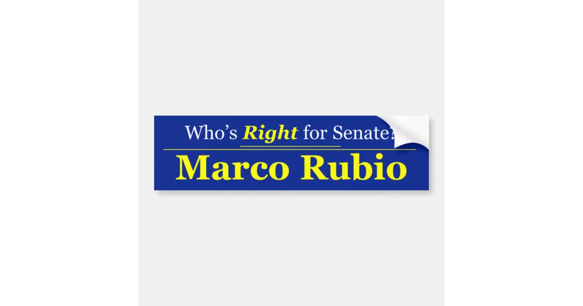 Marco Rubio Bumper Sticker | Zazzle