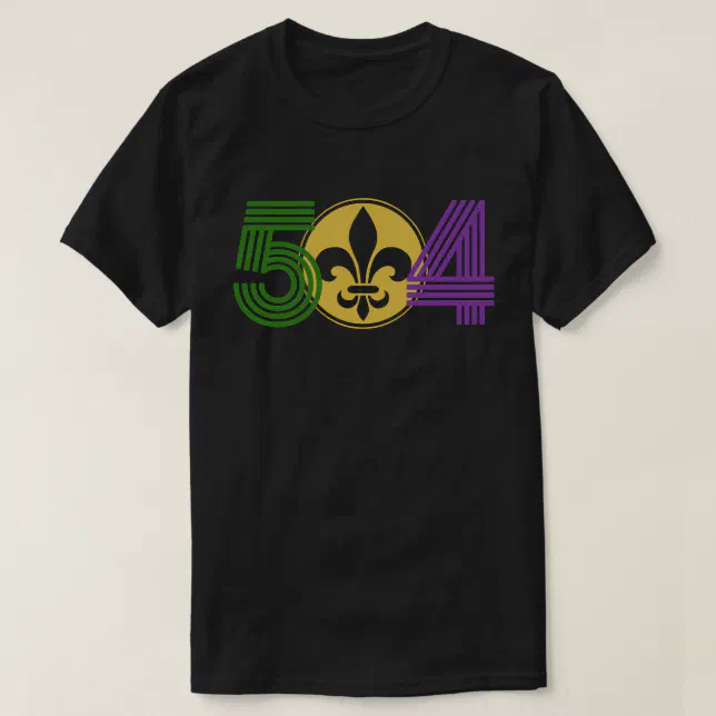Mardi Gras 504 T-Shirt | Zazzle