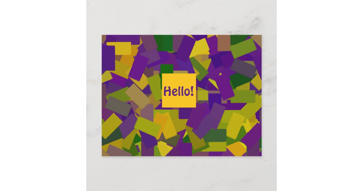 Mardi Gras Blocks Postcard | Zazzle
