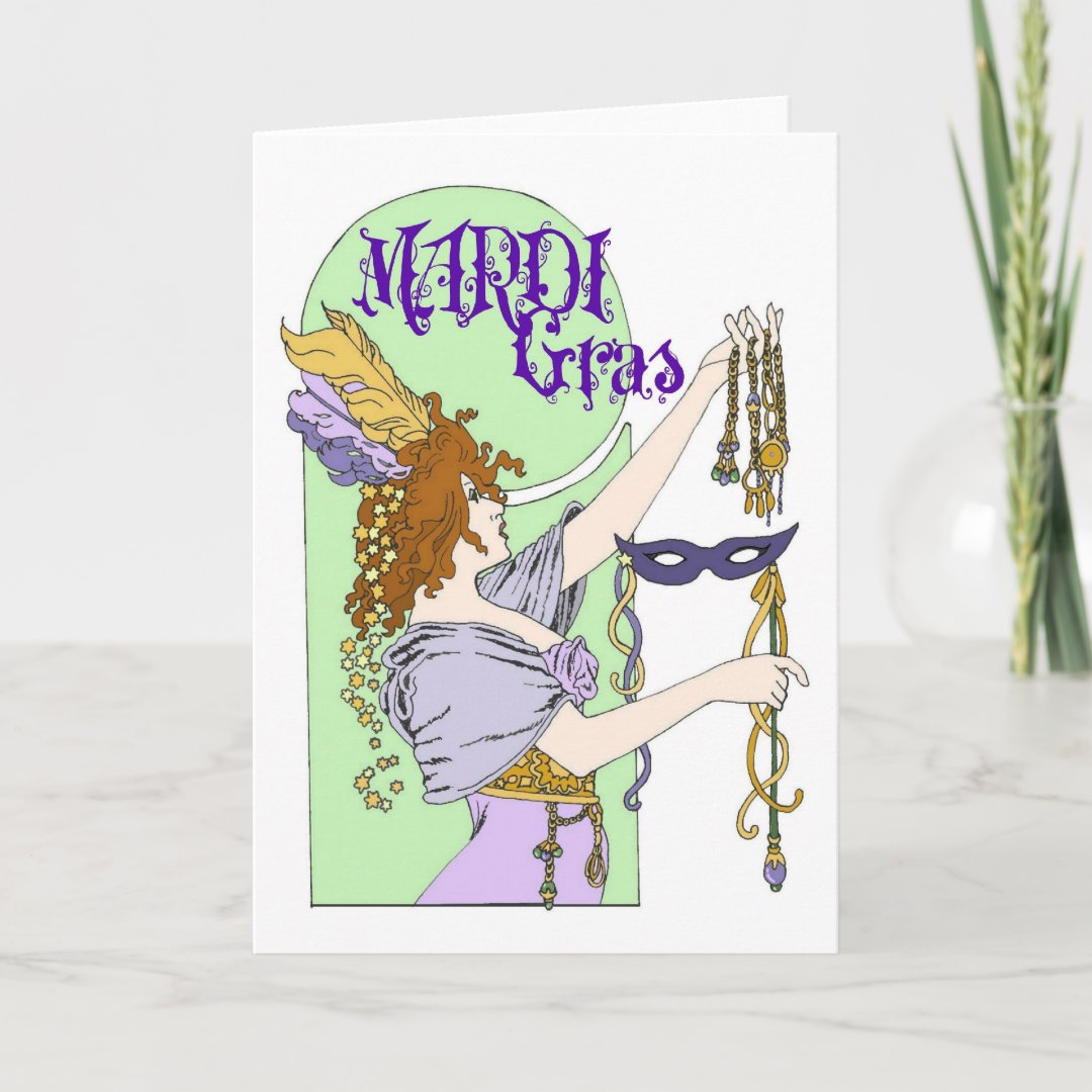 Mardi Gras Card | Zazzle