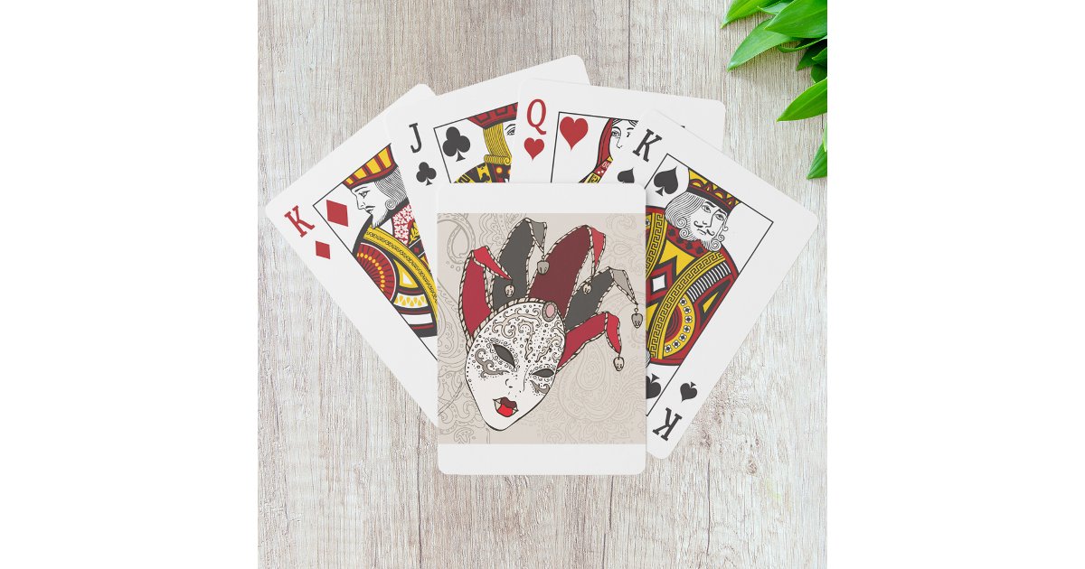 Mardi Gras Carnival Mask Playing Cards | Zazzle