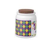 Mardi Gras Carnival Party Fleur de Lis Rhombus Candy Jar | Zazzle