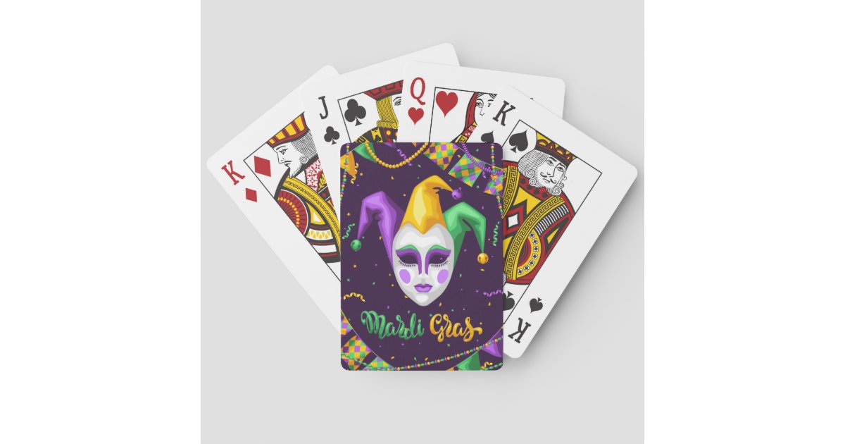 Mardi Gras Carnival Playing Cards | Zazzle