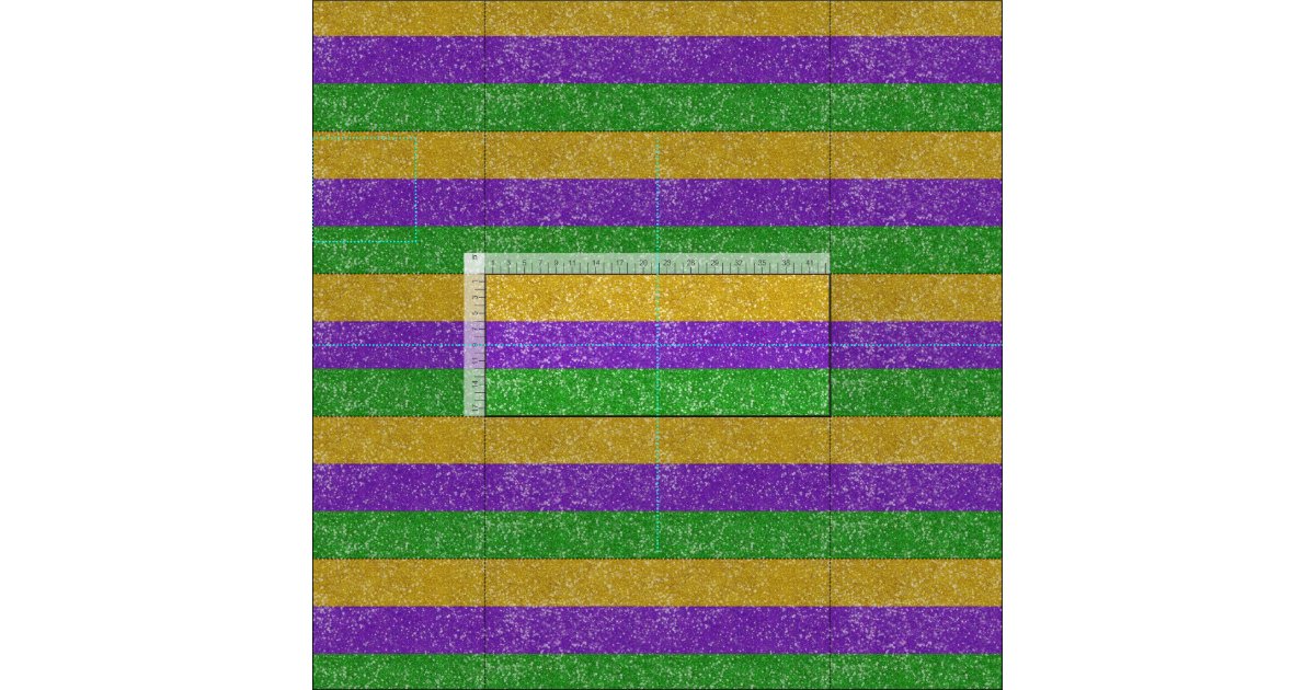 Mardi Gras Colors Glitter Stripe Bling Fabric | Zazzle
