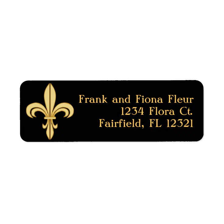 Mardi Gras Fleur De Lis Label | Zazzle