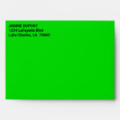 Mardi Gras Green Custom Address Envelope | Zazzle