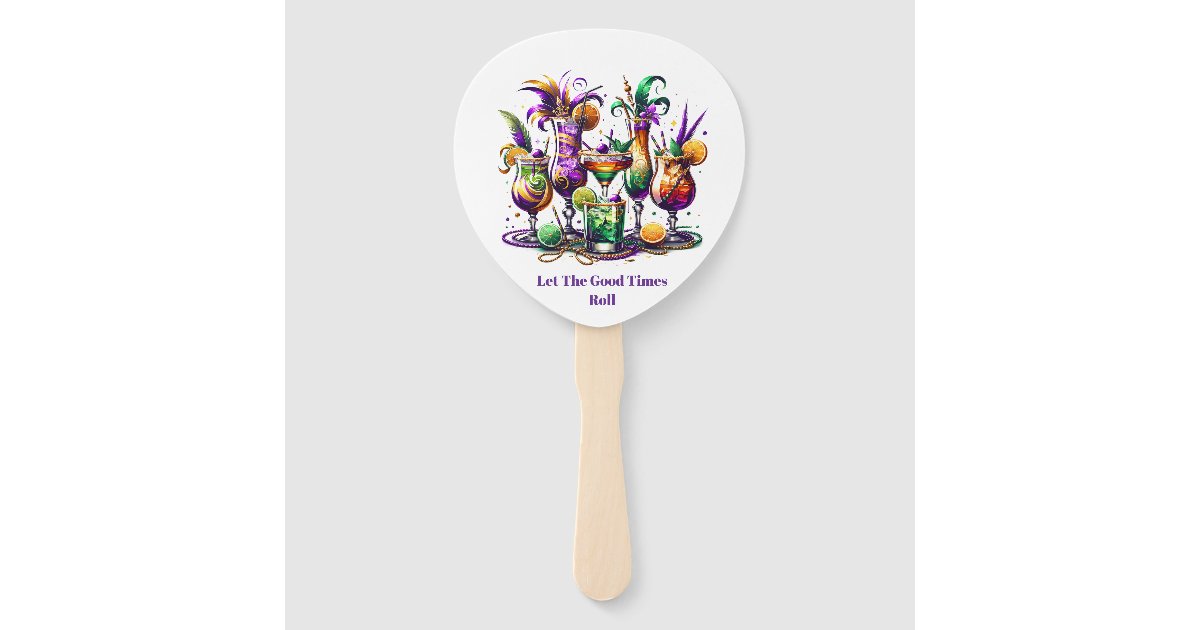 Mardi Gras Hand Fan | Zazzle