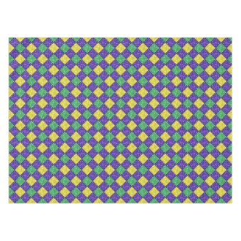 Mardi Gras Harlequin Diamond Carnival Pattern Tablecloth | Zazzle