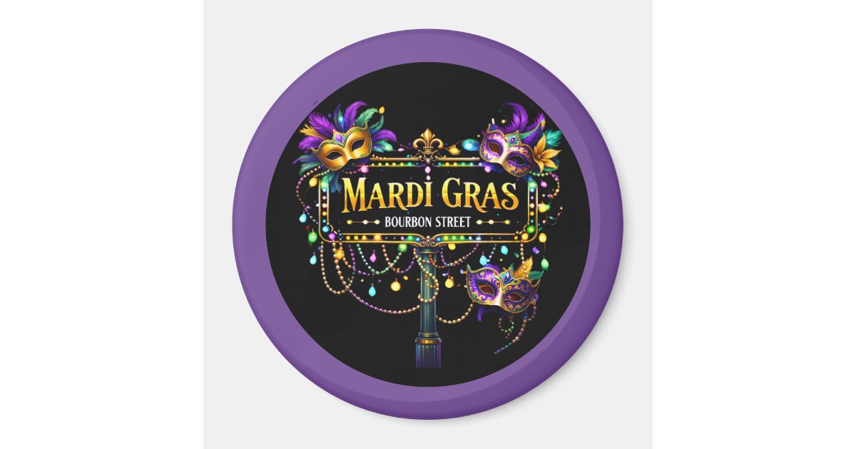 Mardi Gras Magnet | Zazzle