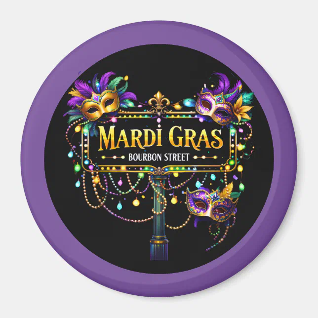Mardi Gras Magnet | Zazzle