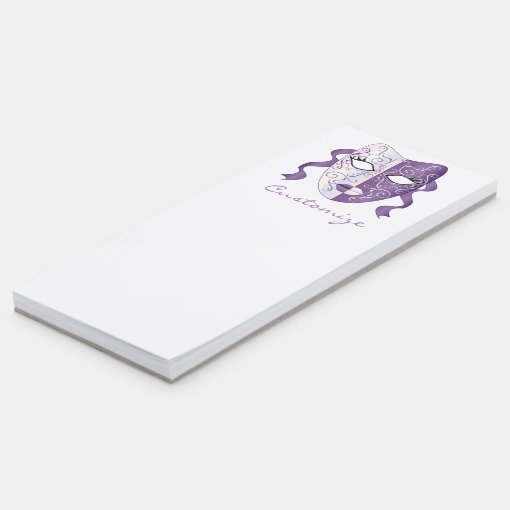 Mardi Gras Mask Thunder_Cove Magnetic Notepad | Zazzle