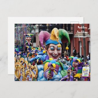 Mardi Gras New Orleans, Louisiana Postcard | Zazzle