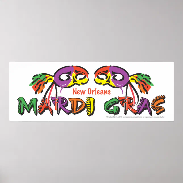 Mardi Gras New Orleans Poster | Zazzle
