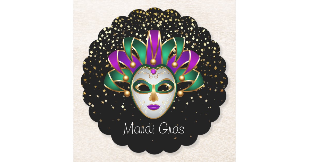 Mardi Gras Paper Coasters Zazzle