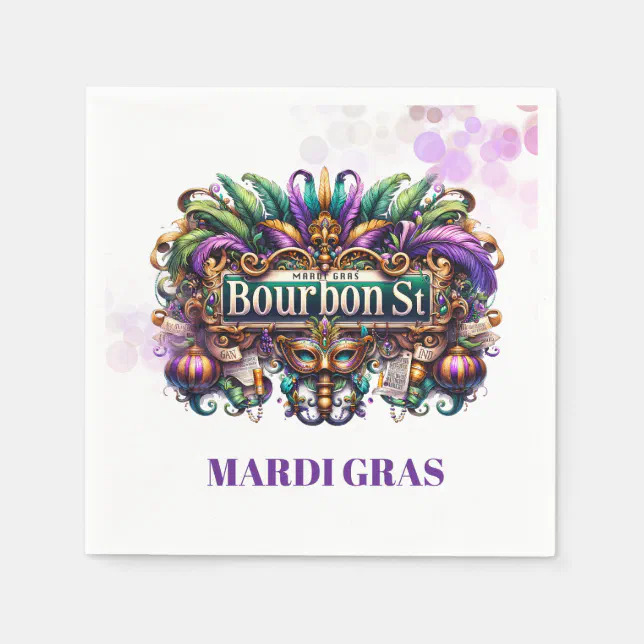 Mardi Gras Paper Napkins | Zazzle