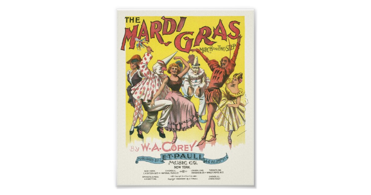 Mardi Gras Poster Photo Print | Zazzle