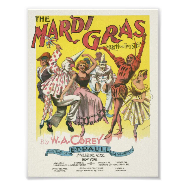 Mardi Gras Poster Photo Print | Zazzle