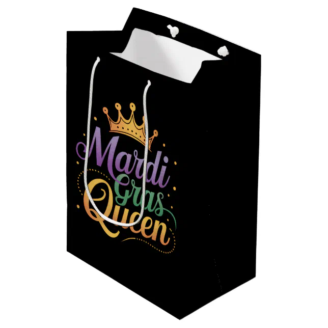 Mardi Gras Queen Parade Costume Party Medium Gift Bag | Zazzle
