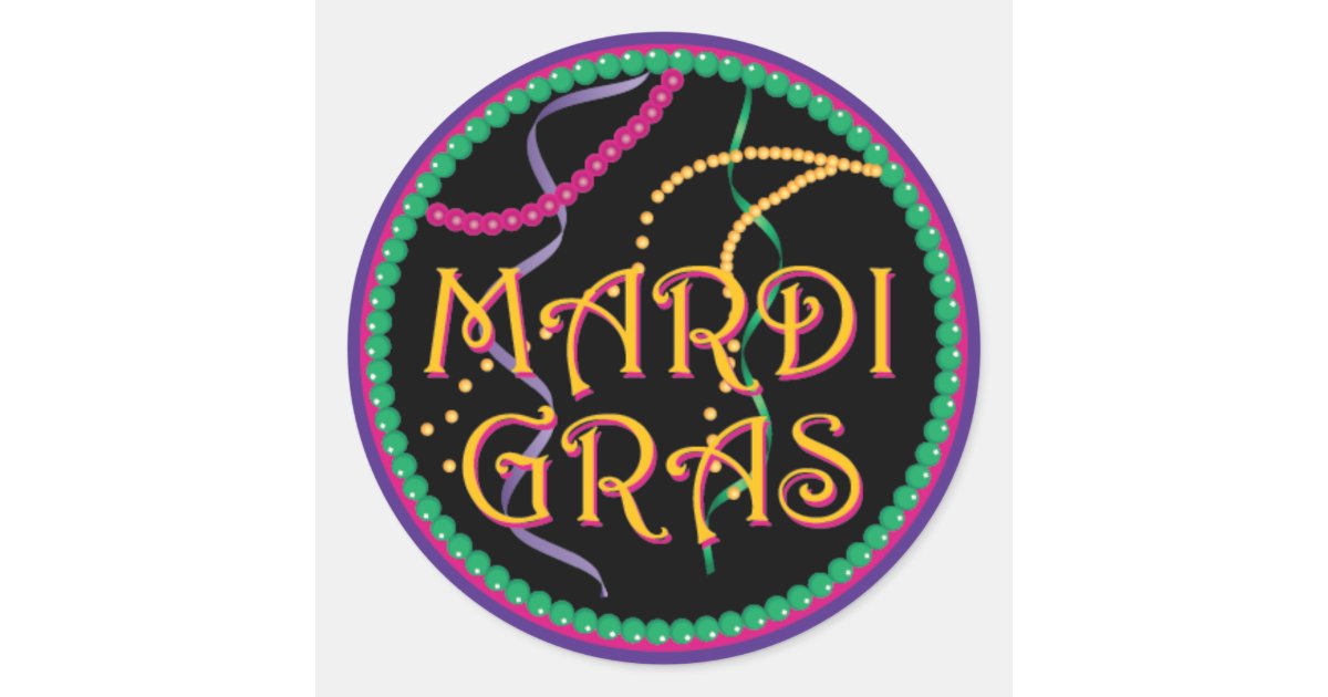 Mardi Gras Sticker | Zazzle