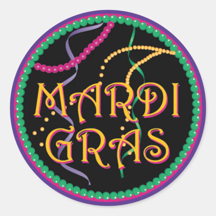 Mardi Gras Sticker | Zazzle